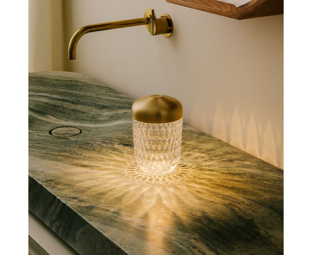 Mini portable lamp gold: discover the mini crystal lamp by Saint-Louis